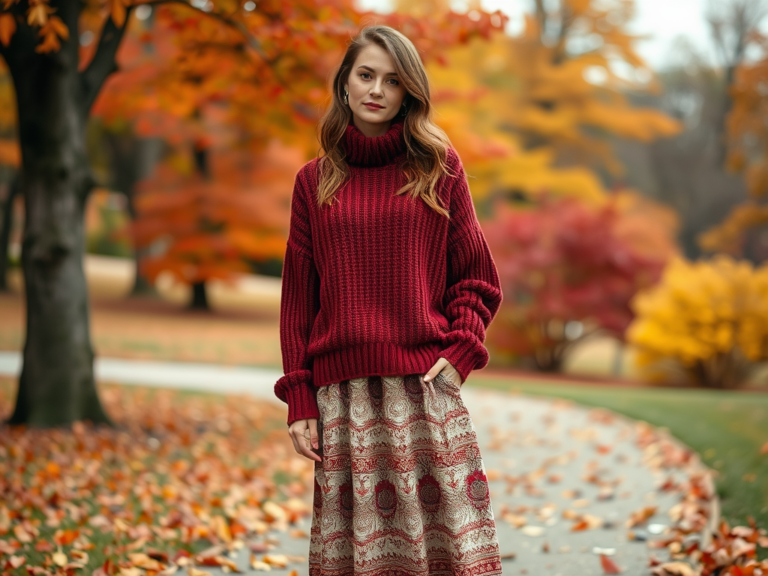 Stijlvolle ideeën voor het combineren van een maxi rok in de herfst ...